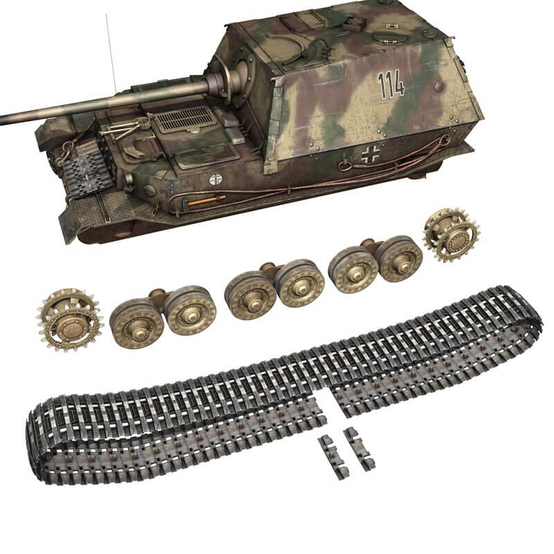 Ferdinand Tank Destroyer - Tiger (P) - 114 3D Model by panaristi