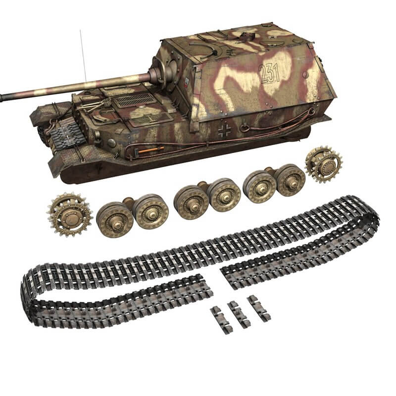 Ferdinand Tank Destroyer - Tiger (P) - 231 3D Model by panaristi