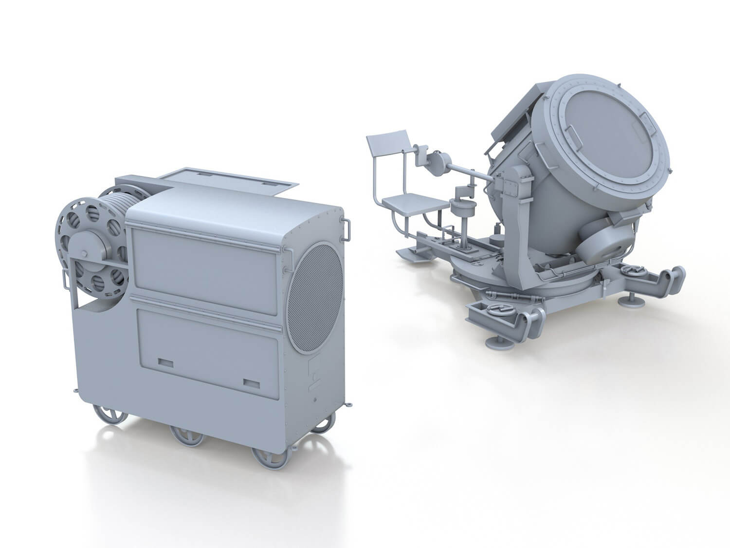 Flak SW36 With Generator and Sh.Ah.51 Trailer - 3D Model by panaristi