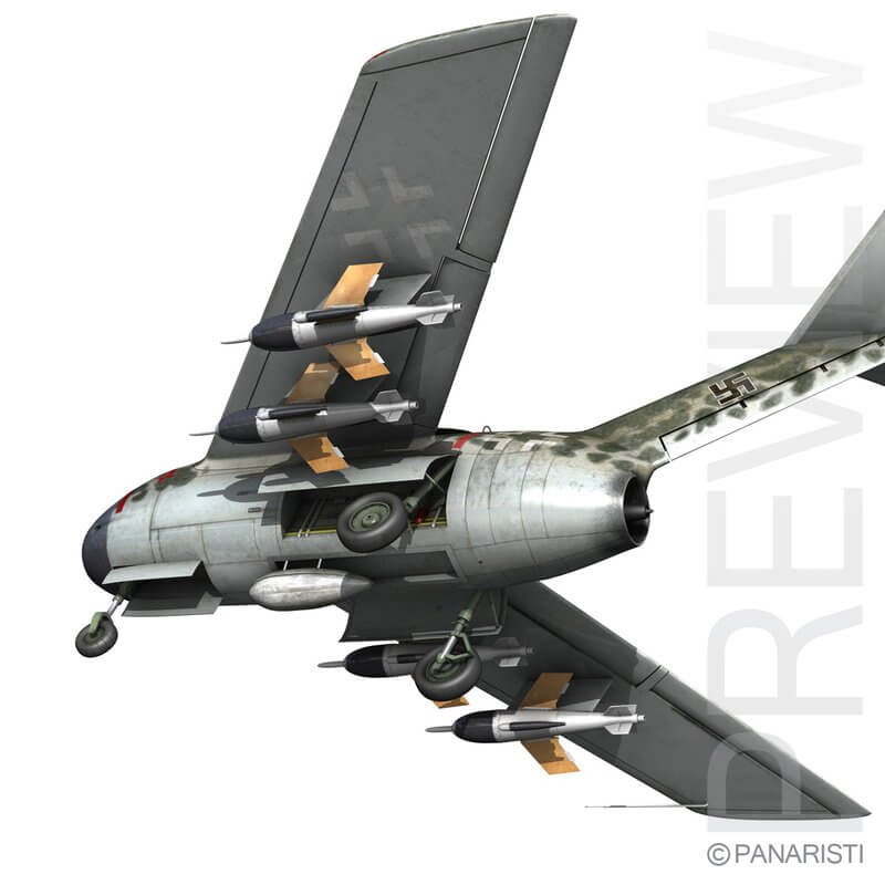 Focke Wulf TA 183 Huckebein - 3D Model by panaristi