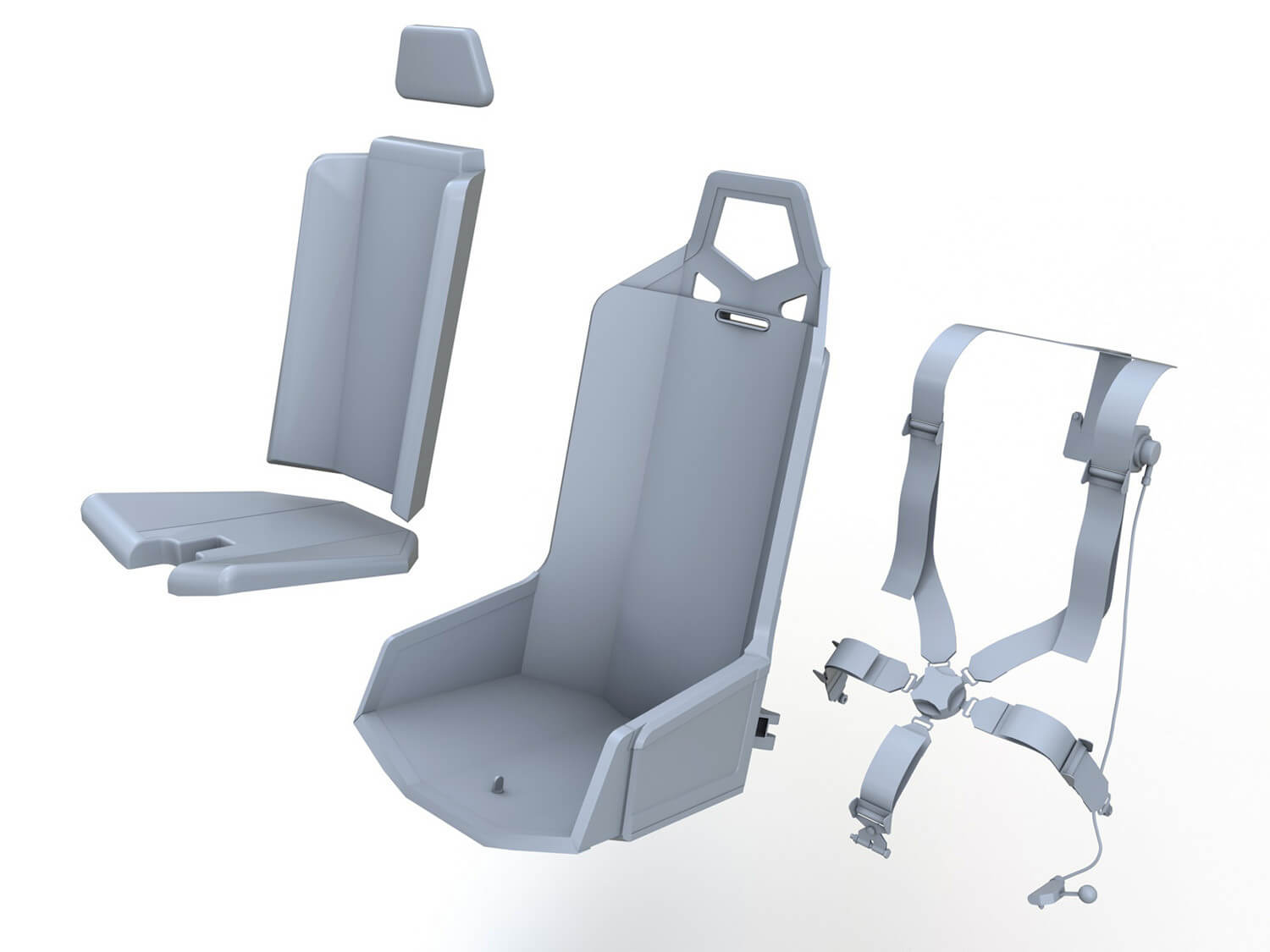 Helicopter Pilot Seat - 3D Model by panaristi