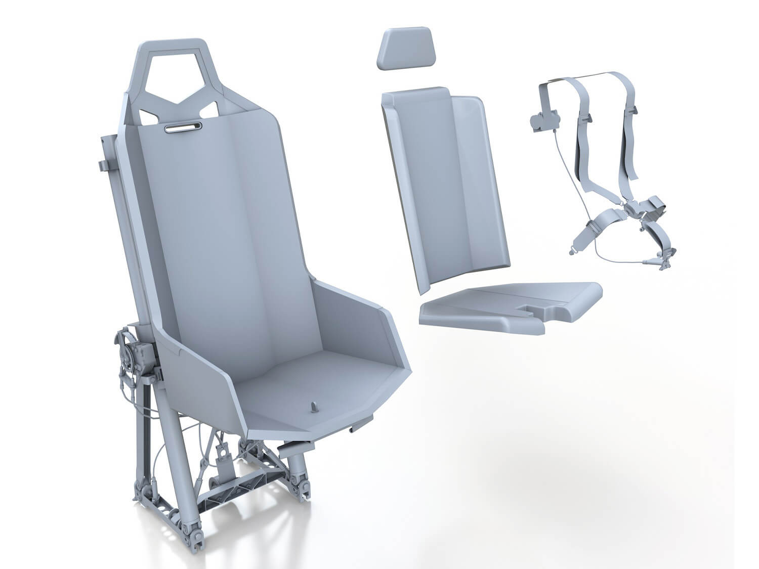 Helicopter Pilot Seat - 3D Model by panaristi