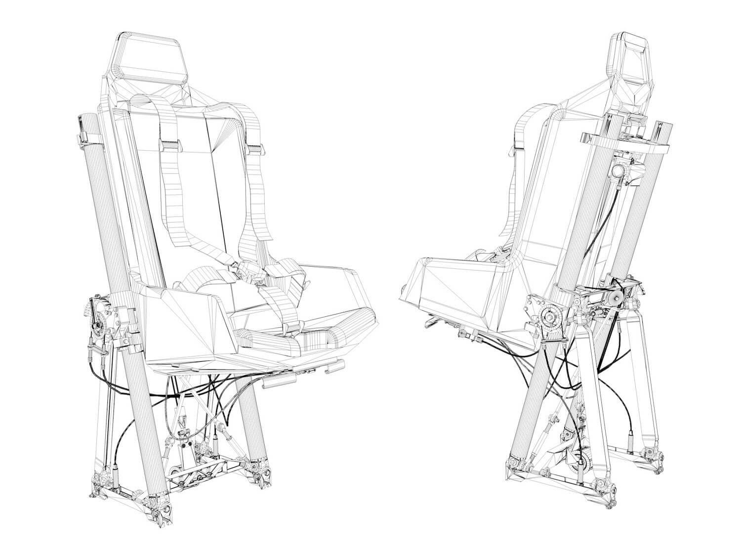 Helicopter Pilot Seat - 3D Model by panaristi