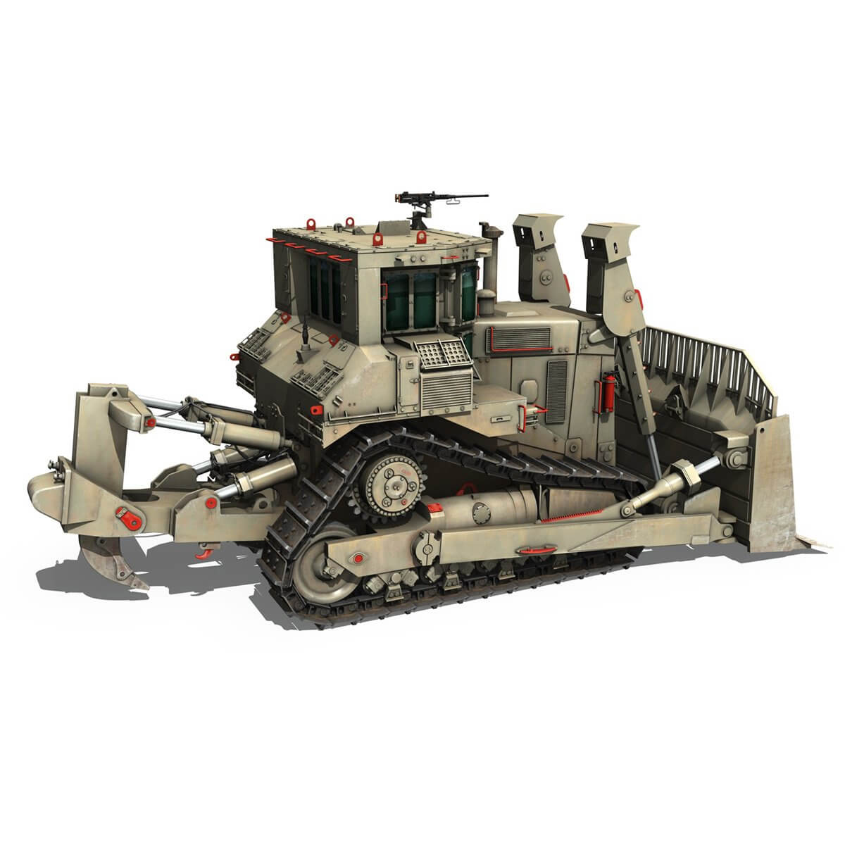 IDF Armored CAT D9R Bulldozer - 3D Model by panaristi