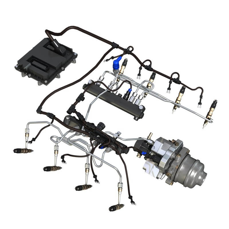 Injection System of A V8 Engine - 3D Model by panaristi