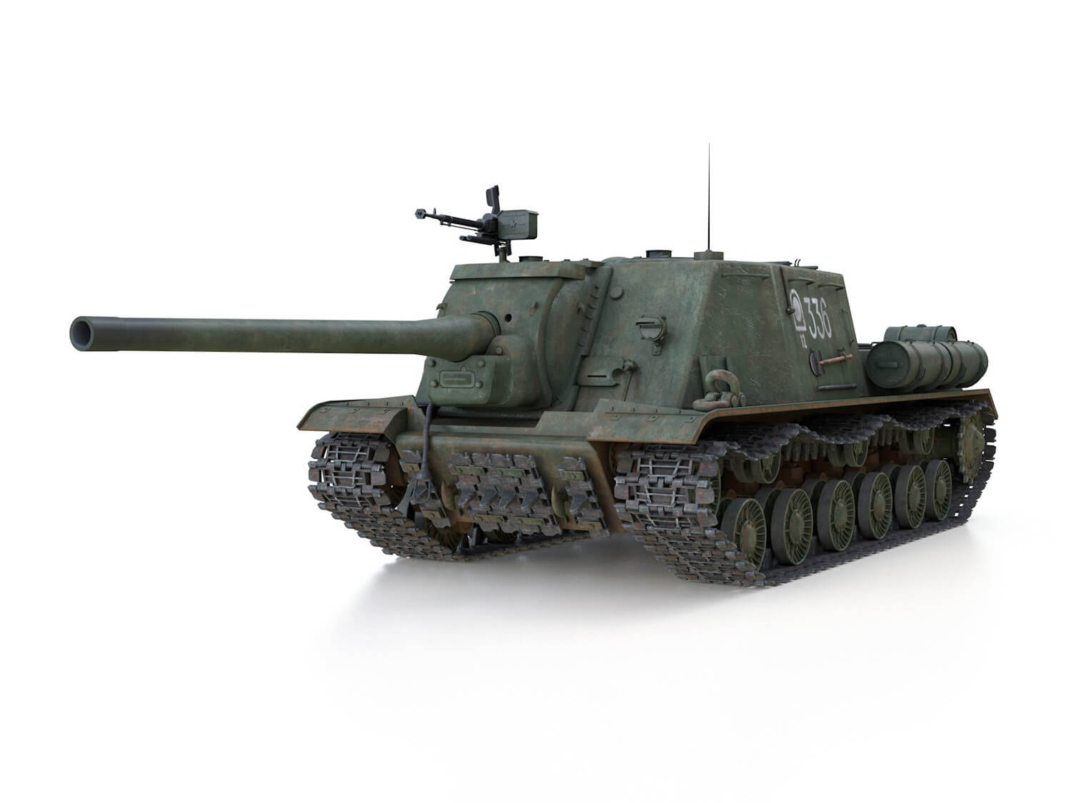 ISU-122 - 336 - Soviet Heavy Self-propelled Gun 3D Model by panaristi
