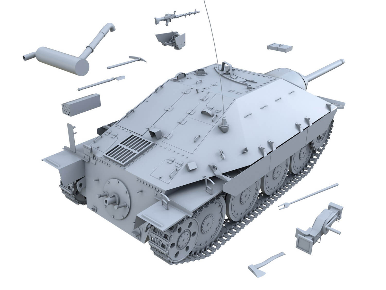 Jagdpanzer 38(t) Hetzer - 3D Model by panaristi