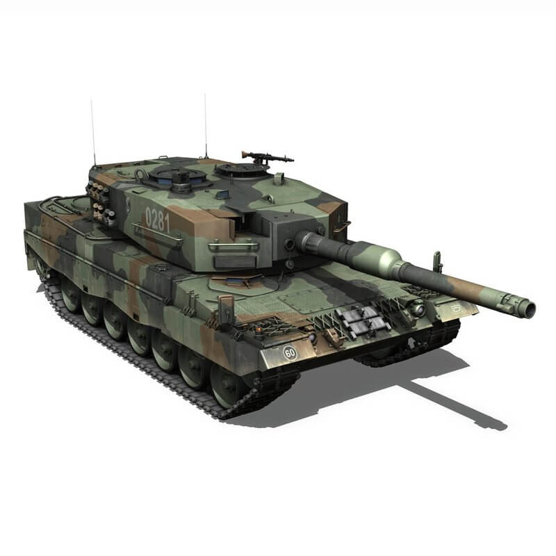 Leopard 2A4 MBT - Polish Army 3D Model by panaristi