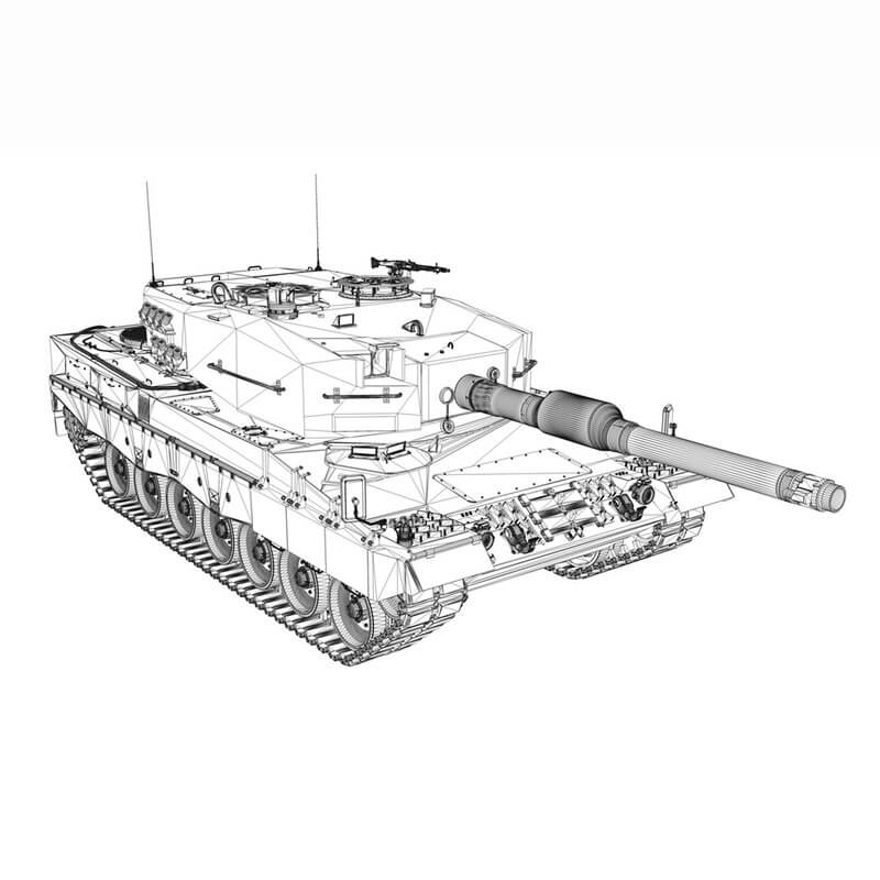 Leopard 2A4 MBT - 3D Model by panaristi