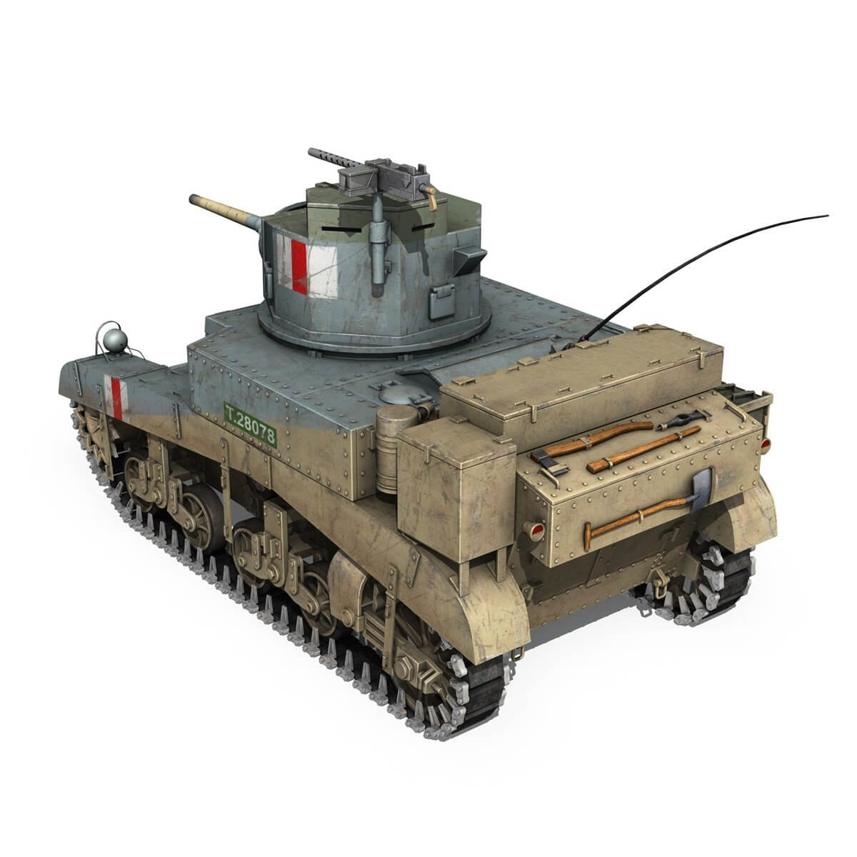 Light Tank M3 Stuart Mark I (Honey) - 3D Model by panaristi