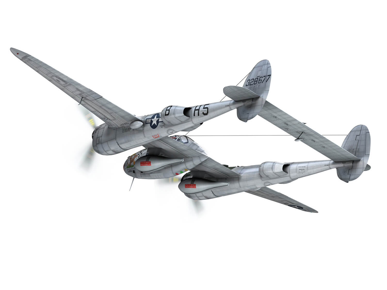 Lockheed P-38 Lightning - Little Buckaroo 3D Model by panaristi