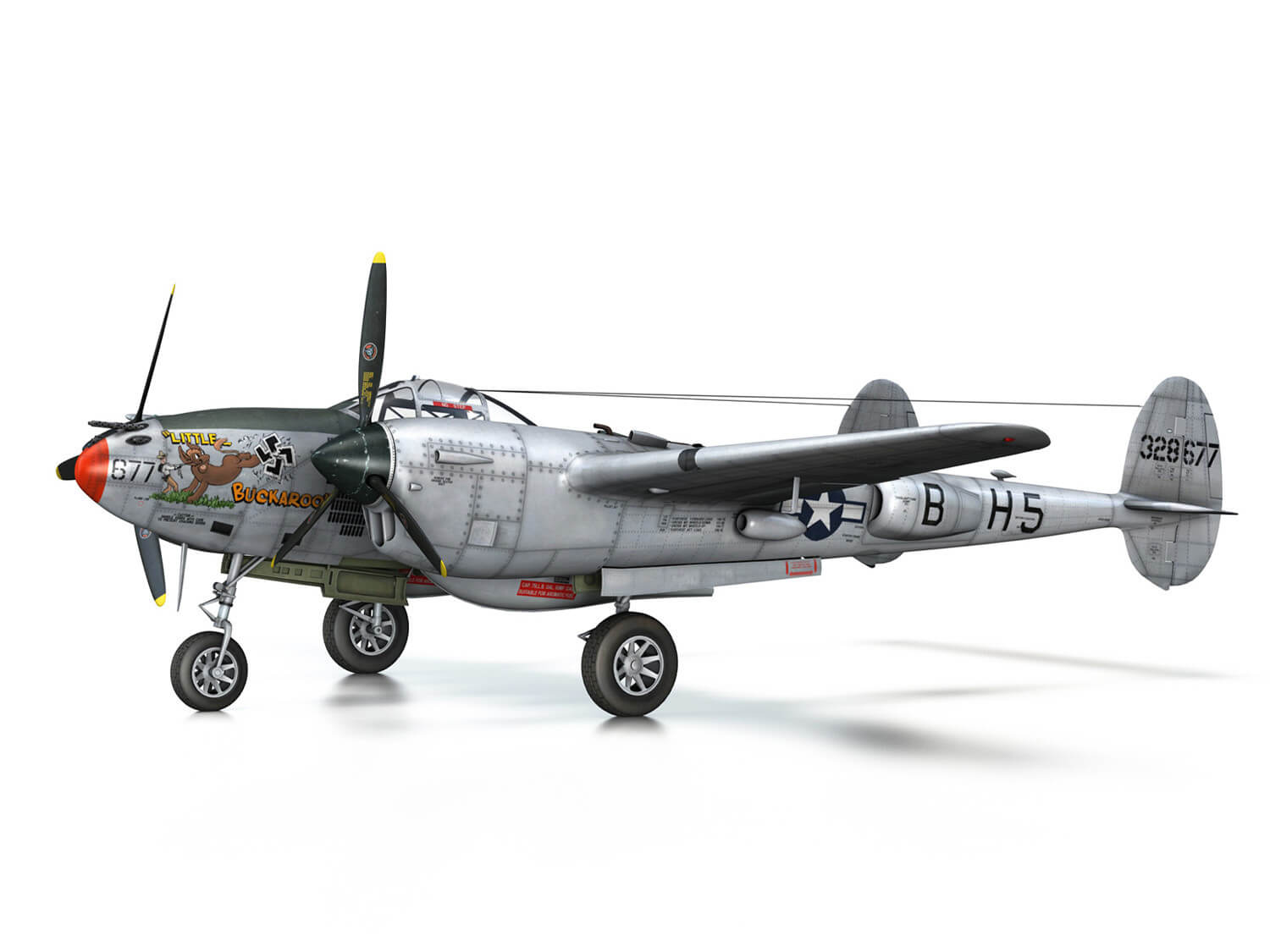 Lockheed P-38 Lightning - Little Buckaroo 3D Model by panaristi