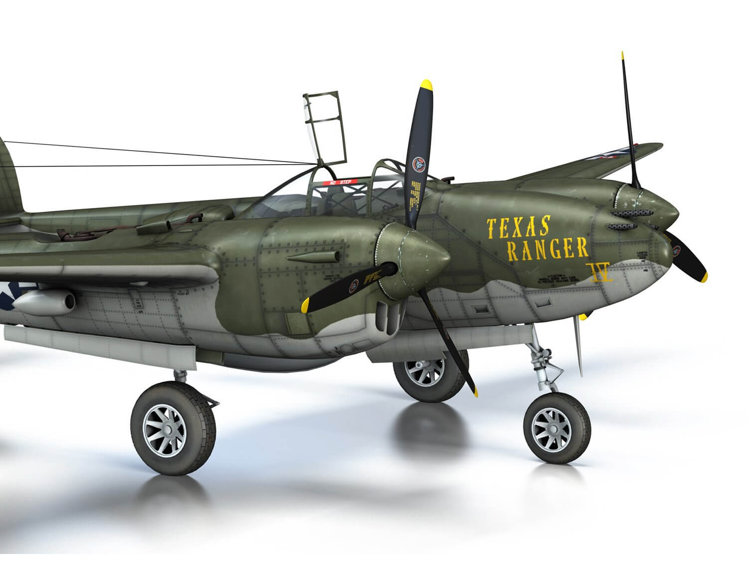 Lockheed P-38 Lightning - Texas Ranger IV 3D Model by panaristi