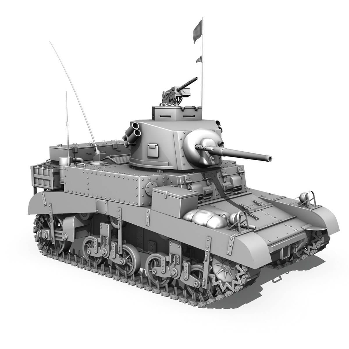 M3 Light Tank Honey - Polly III 3D Model by panaristi