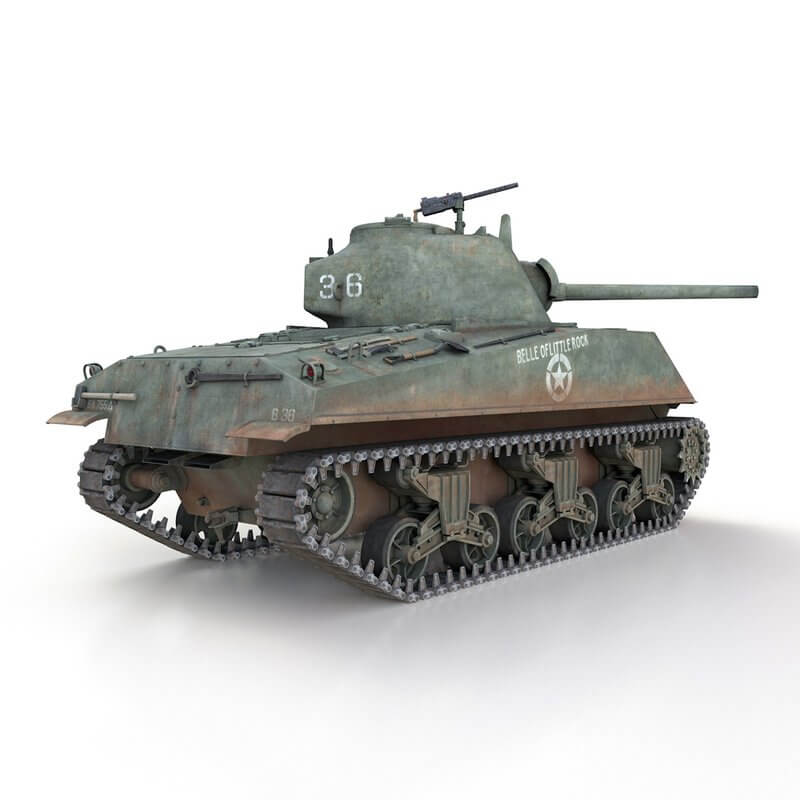 M4 Sherman - Belle of Little Rock 3D Model by panaristi