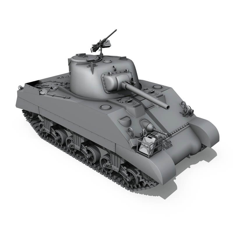 M4 Sherman MK III - British Army 3D Model by panaristi