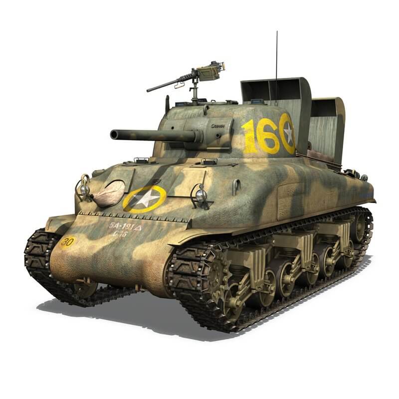 M4A1 Sherman - 16 3D Model by panaristi