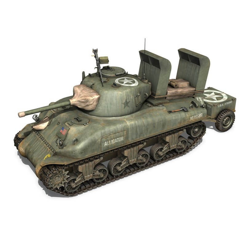 M4A1 Sherman - Alligator 3D Model by panaristi