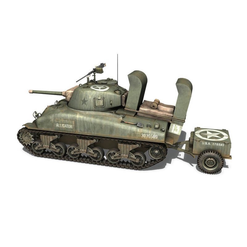 M4A1 Sherman - Alligator 3D Model by panaristi