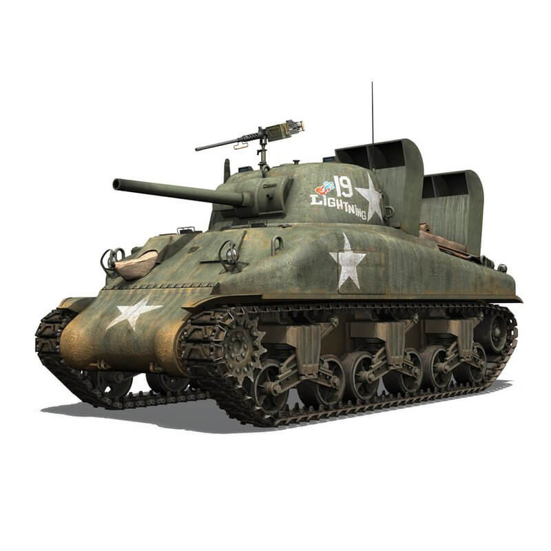 M4A1 Sherman - Lightning 3D Model by panaristi
