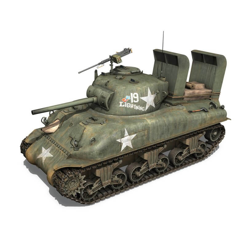 M4A1 Sherman - Lightning 3D Model by panaristi