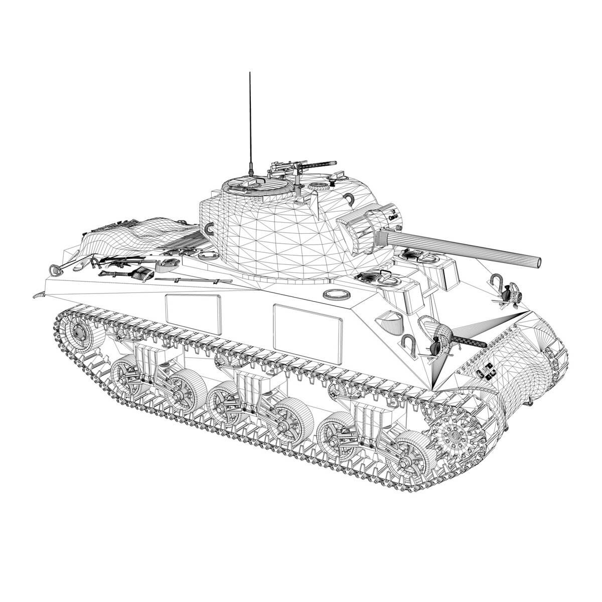 M4A2 Sherman - Tarentaise 3D Model by panaristi