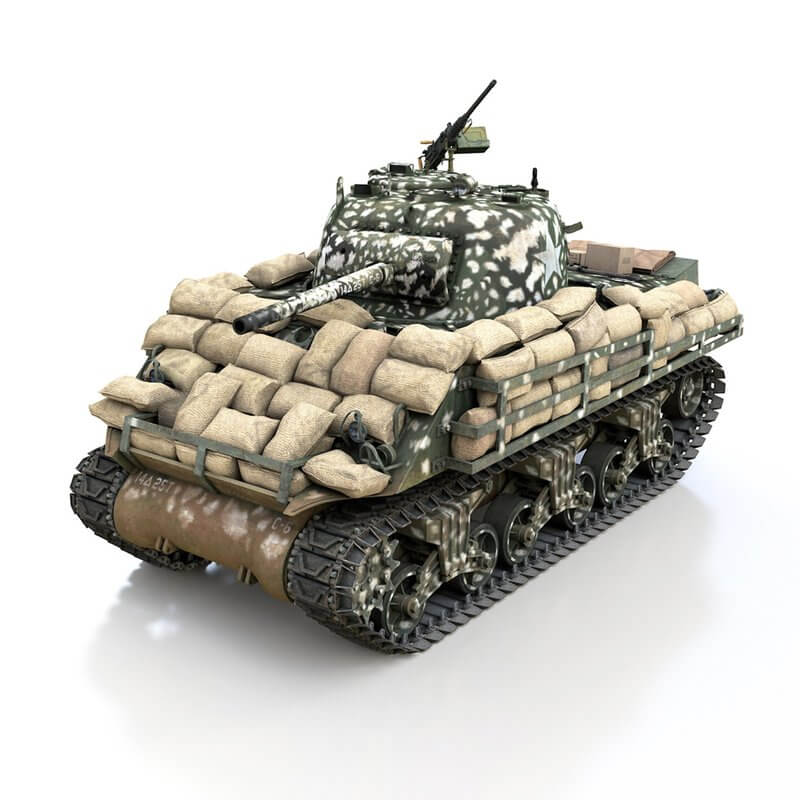 M4A3 (75) W Sherman - 25TB 3D Model by panaristi