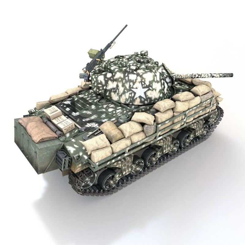 M4A3 (75) W Sherman - 25TB 3D Model by panaristi