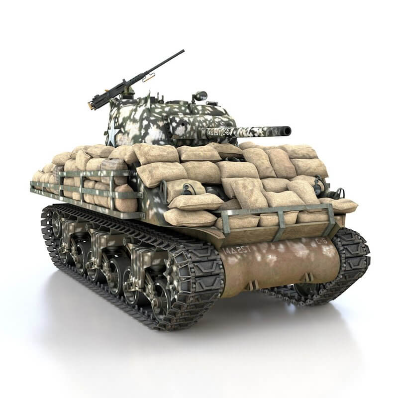M4A3 (75) W Sherman - 25TB 3D Model by panaristi