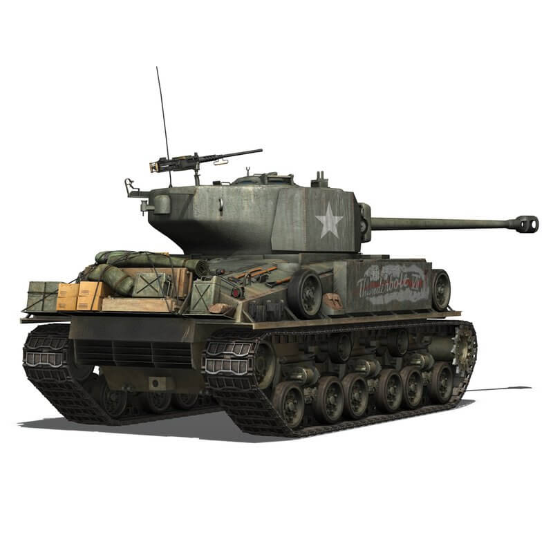 M4A3E8 HVSS Sherman - Thunderbolt VII 3D Model by panaristi