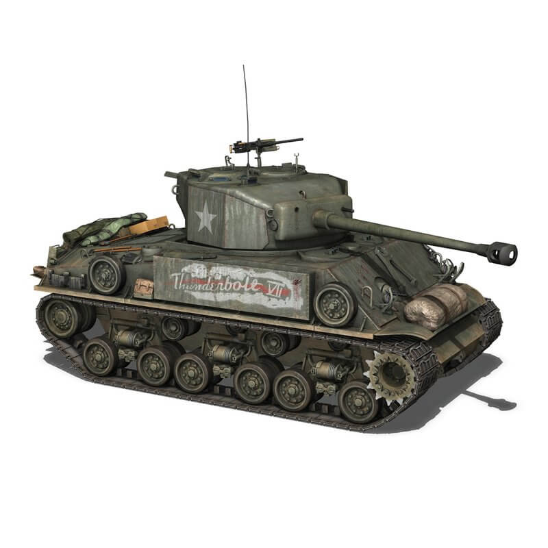 M4A3E8 HVSS Sherman - Thunderbolt VII 3D Model by panaristi