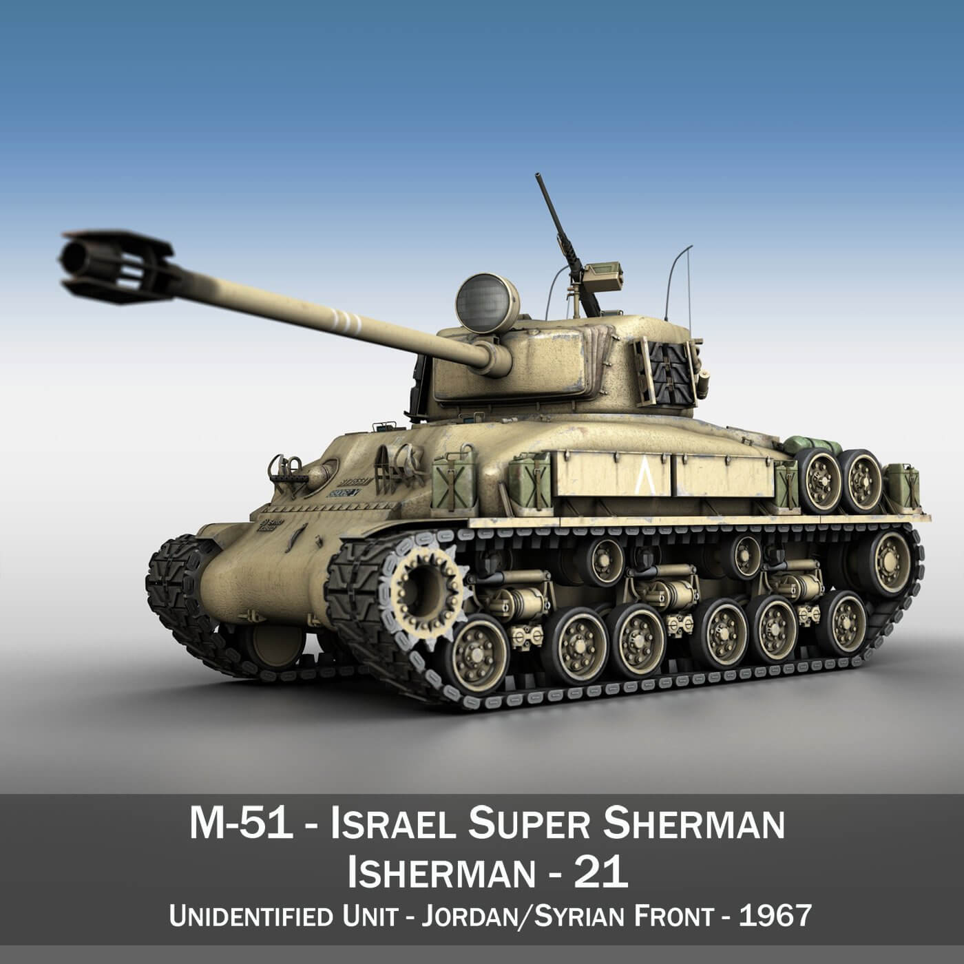 M51 Israel Super Sherman - 21 3D Model by panaristi