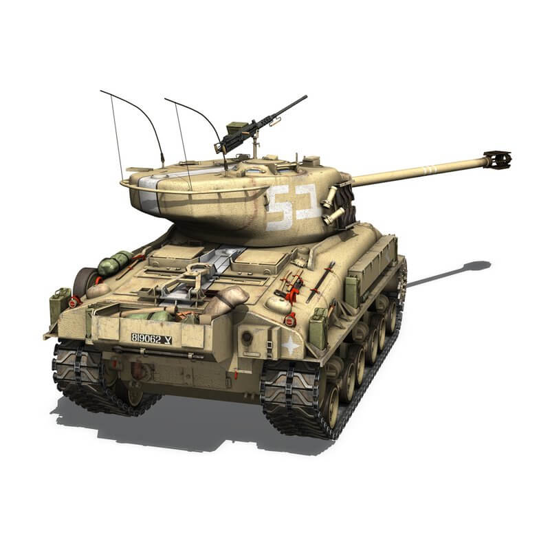 M51 Israel Super Sherman - 51 3D Model by panaristi