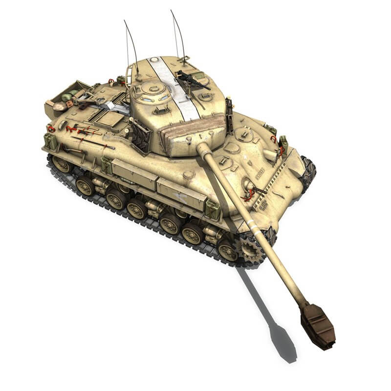 M51 Israel Super Sherman - 51 3D Model by panaristi