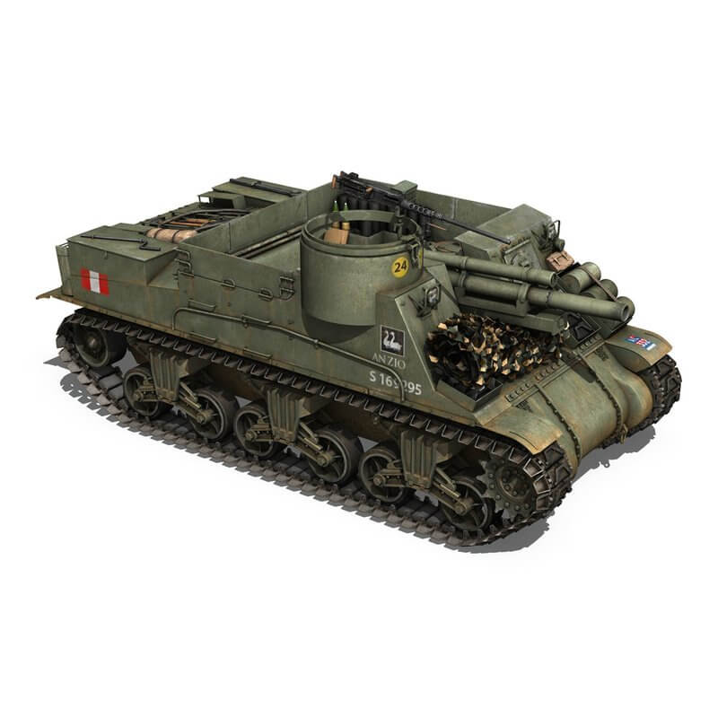 M7 Priest - British Army 3D Model by panaristi