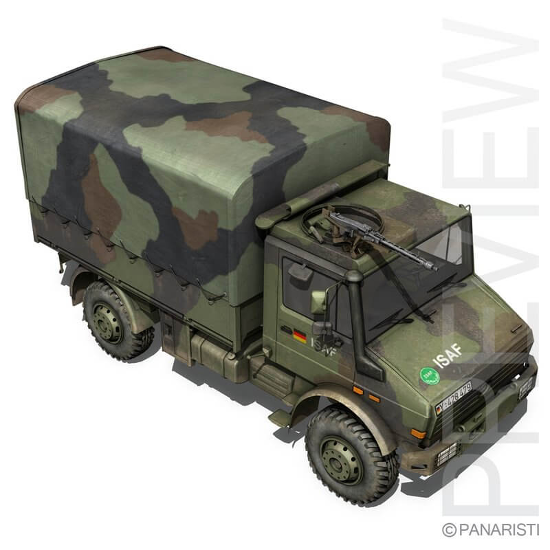 Mercedes Benz Unimog U1300 German Army ISAF - 3D Model by panaristi