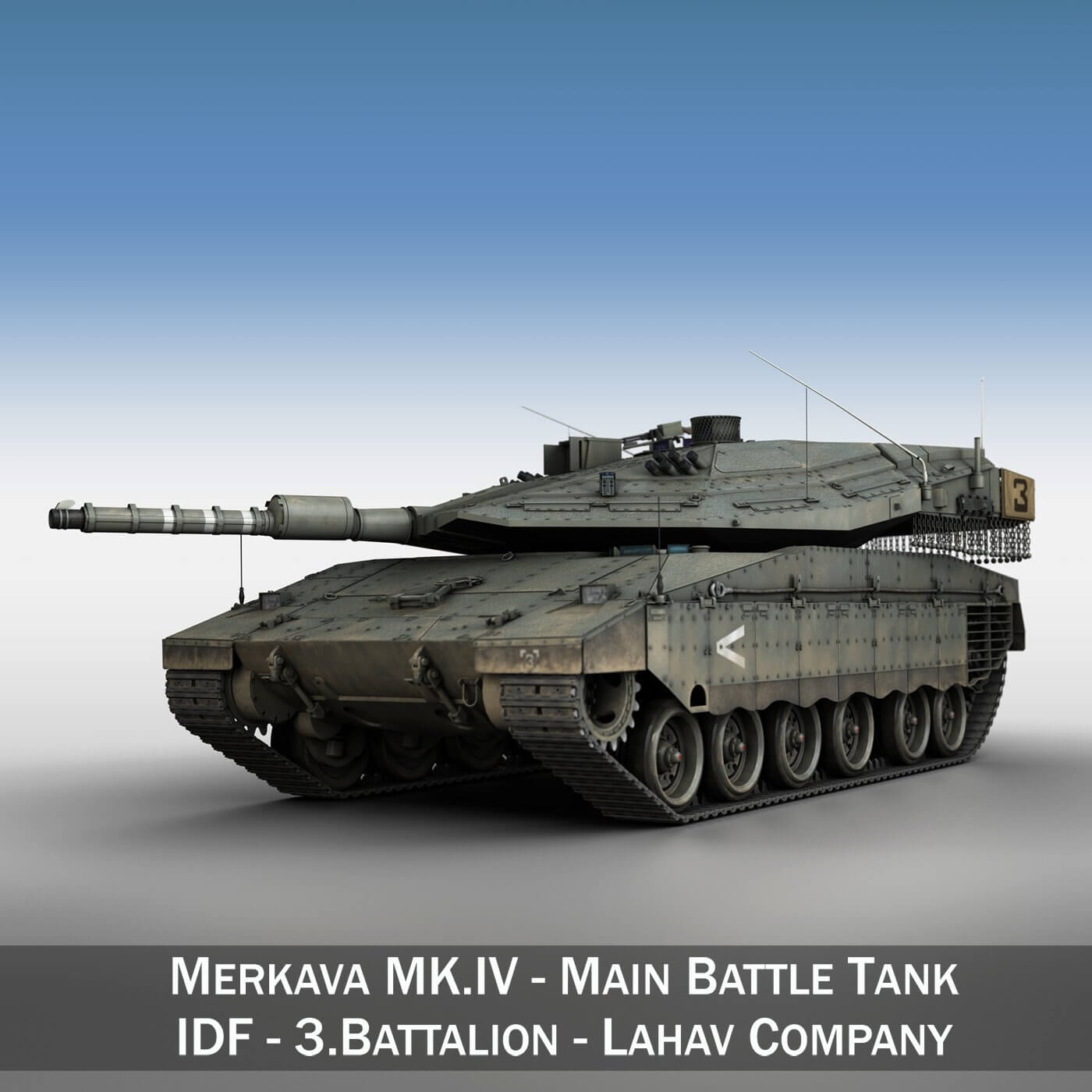 Merkava IV - Lahav Company 3D Model by panaristi