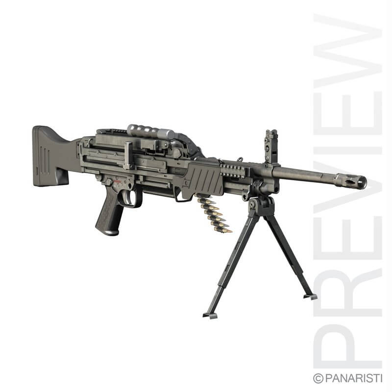 MG4 Light Machinegun MG43 - 3D Model by panaristi