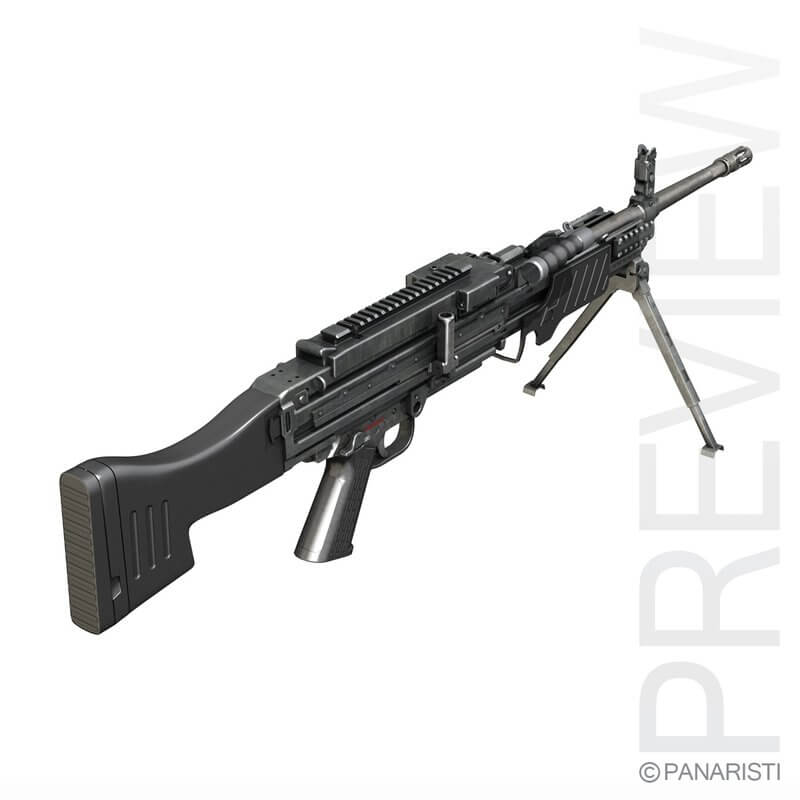 MG4 Light Machinegun MG43 - 3D Model by panaristi