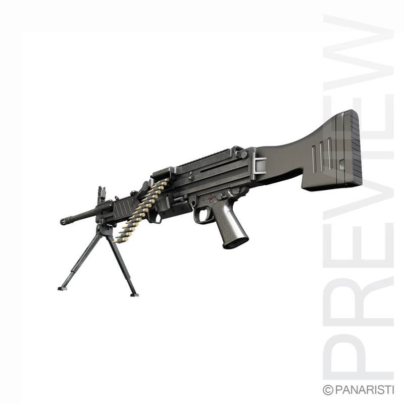 MG4 Light Machinegun MG43 - 3D Model by panaristi