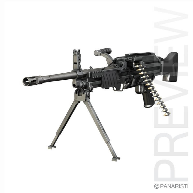 MG4 Light Machinegun MG43 - 3D Model by panaristi