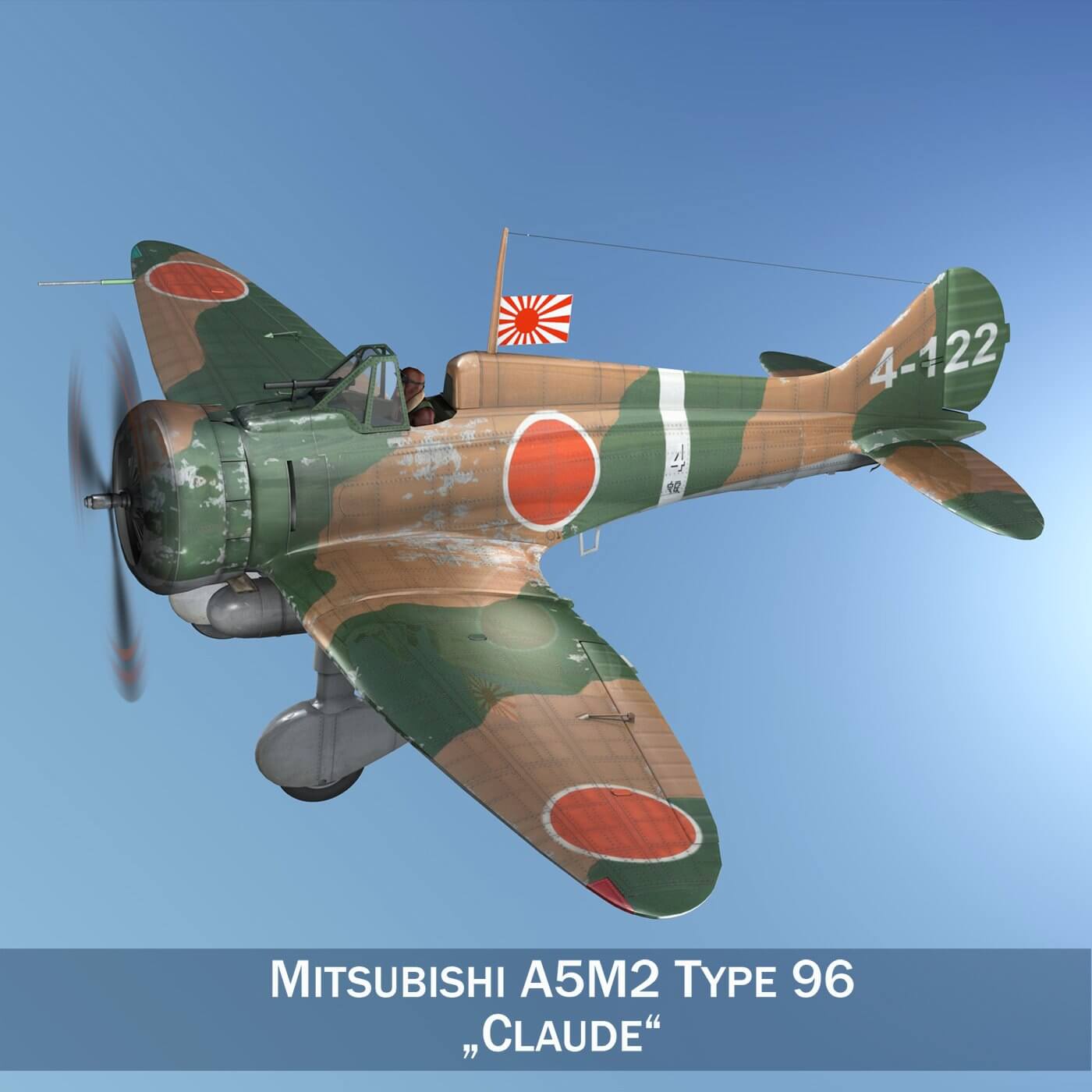 Mitsubishi A5M2 Type96 - Claude 3D Model by panaristi