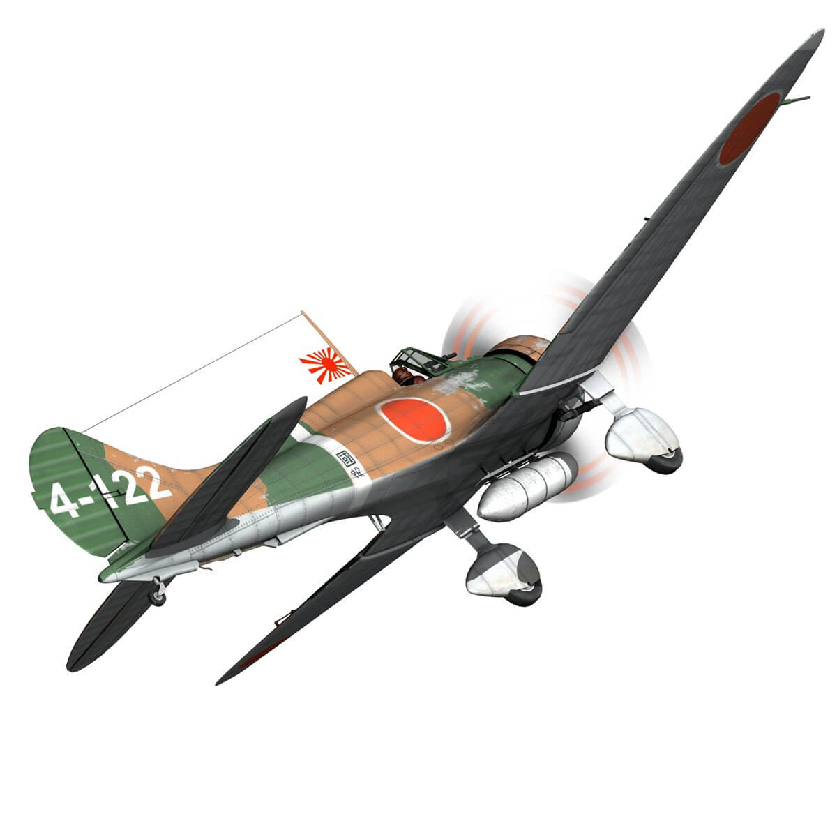 Mitsubishi A5M2 Type96 - Claude 3D Model by panaristi