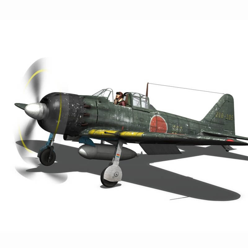 Mitsubishi A6M5 Zero - 3D Model by panaristi