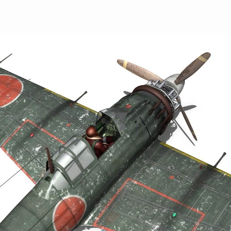 Mitsubishi A6M5 Zero - 3D Model by panaristi