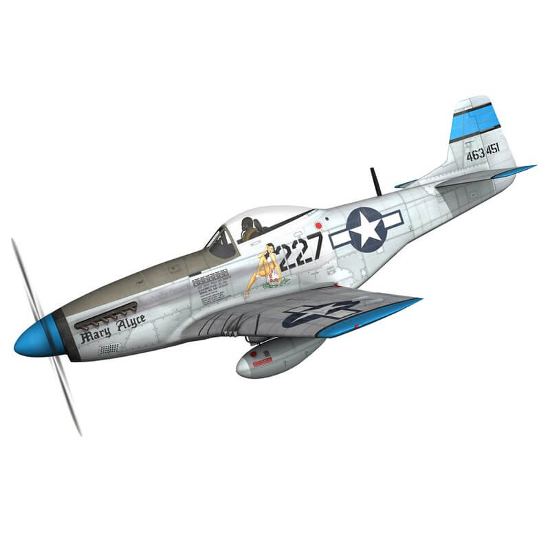 North American P-51D - Mary Alyce 3D Model by panaristi