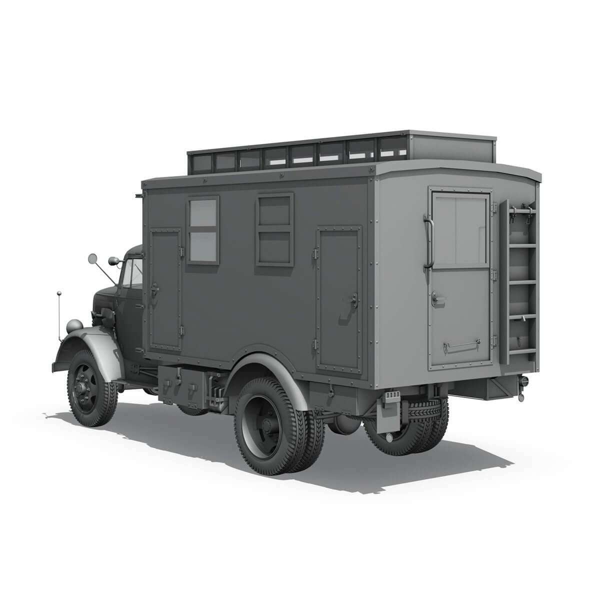 Opel Blitz - 3t Ambulance Truck with EC Koffer 3D Model by panaristi