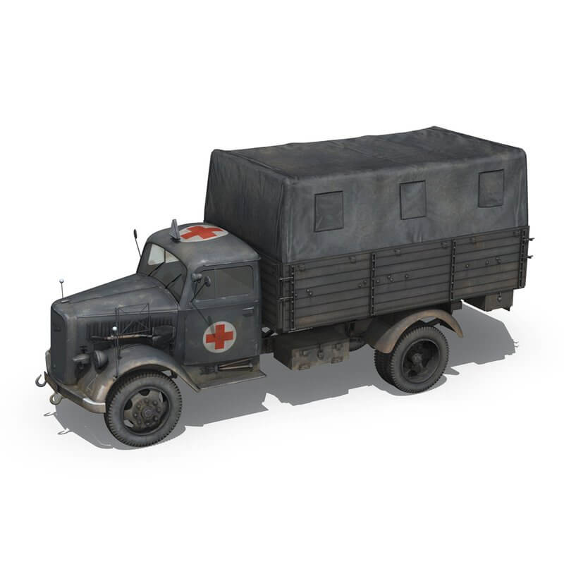 Opel Blitz - Ambulance - SanAbt30 3D Model by panaristi