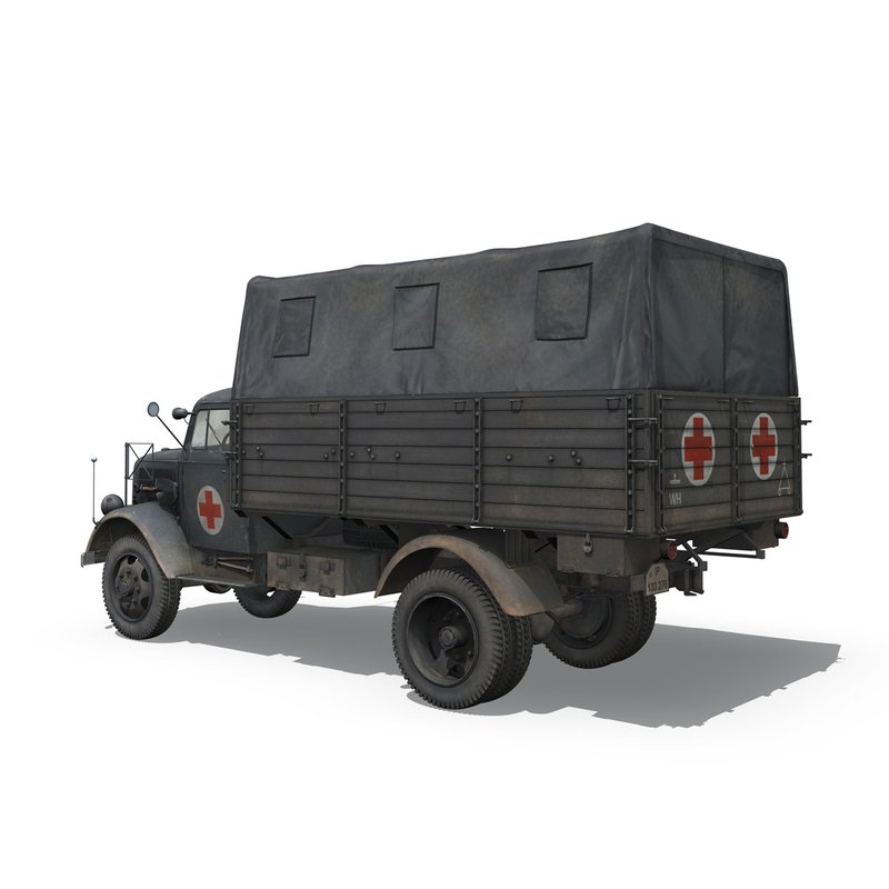 Opel Blitz - Ambulance - SanAbt30 3D Model by panaristi