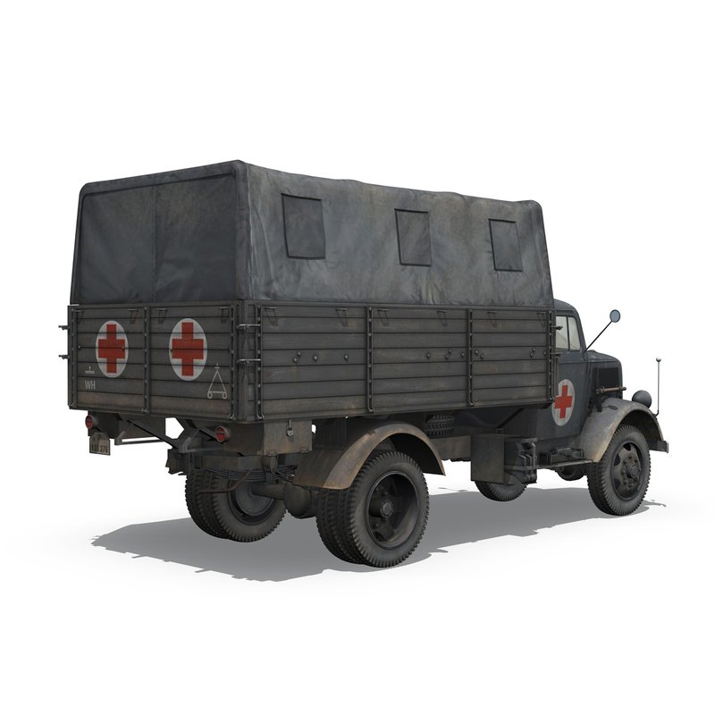Opel Blitz - Ambulance - SanAbt30 3D Model by panaristi